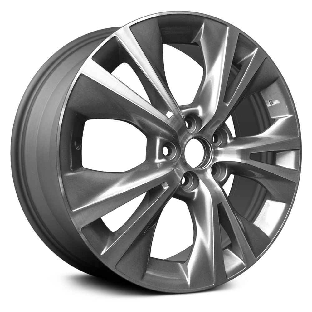 Replace® ALYTU077U35N - 5 V-Spoke Dark Charcoal Metallic with Machined ...