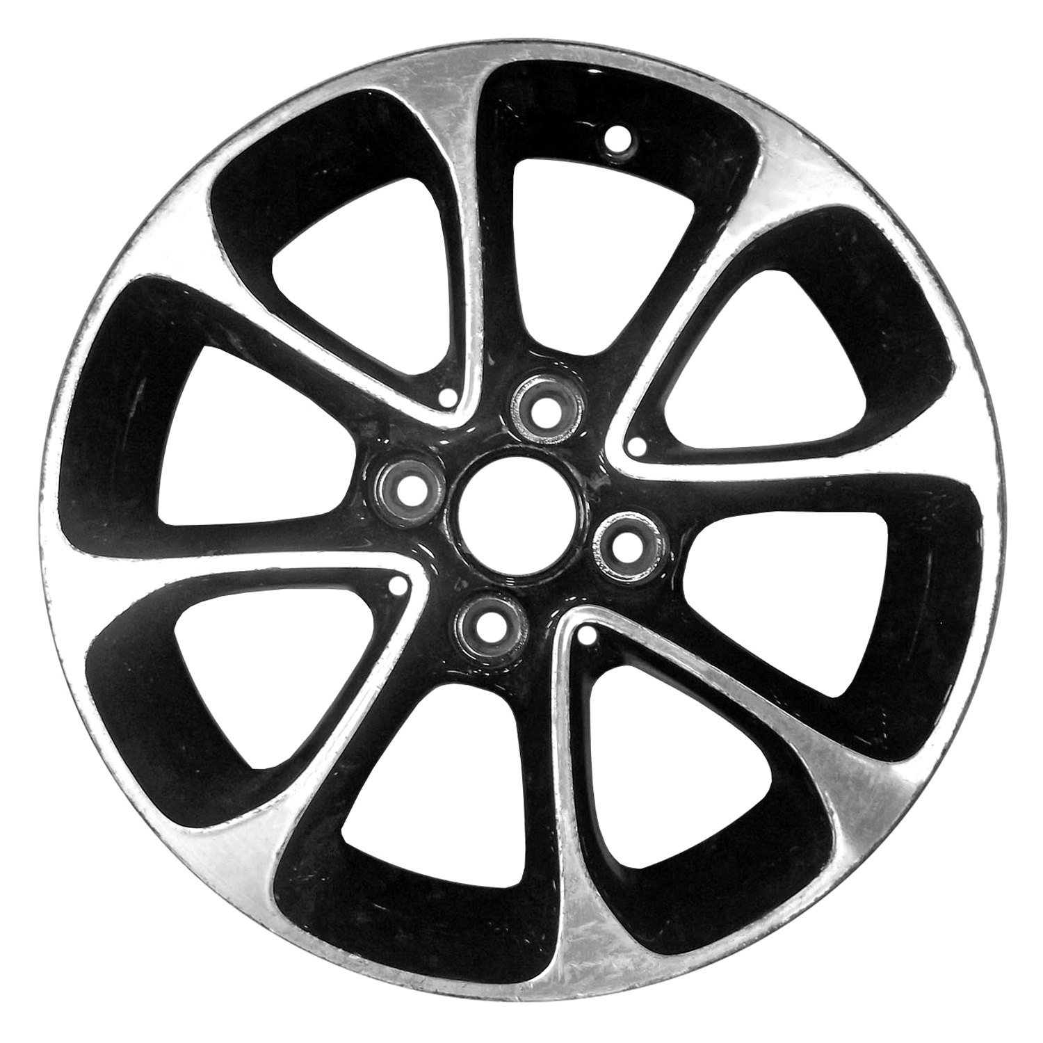 Replace® ALYSM047U45 - 8-Spoke Painted Gloss Black 15x5 Alloy Factory ...