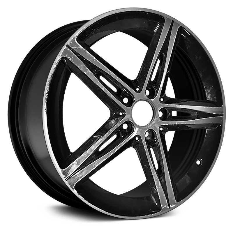 Replace® ALYMS079U45 - 5 Split-Spoke Machined Gloss Black 18x7.5 Alloy ...