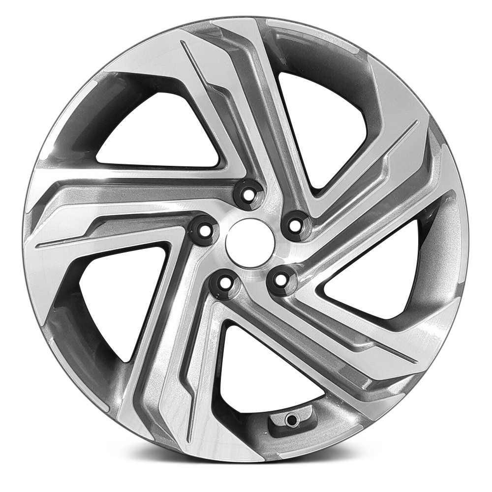 Replace® ALYHU041U30 - 5-Spoke Machined Dark Charcoal 18x7.5 Alloy ...