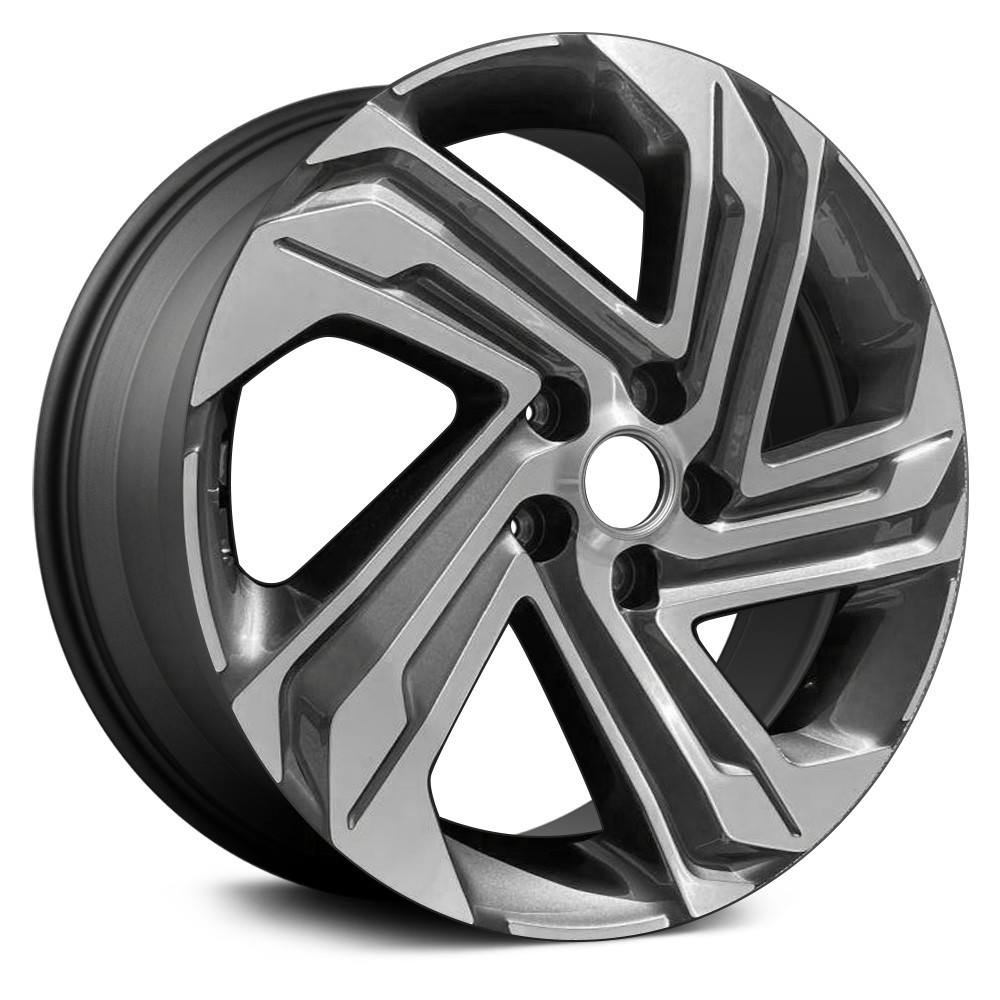 Replace® ALYHU041U30 - 5-Spoke Machined Dark Charcoal 18x7.5 Alloy ...