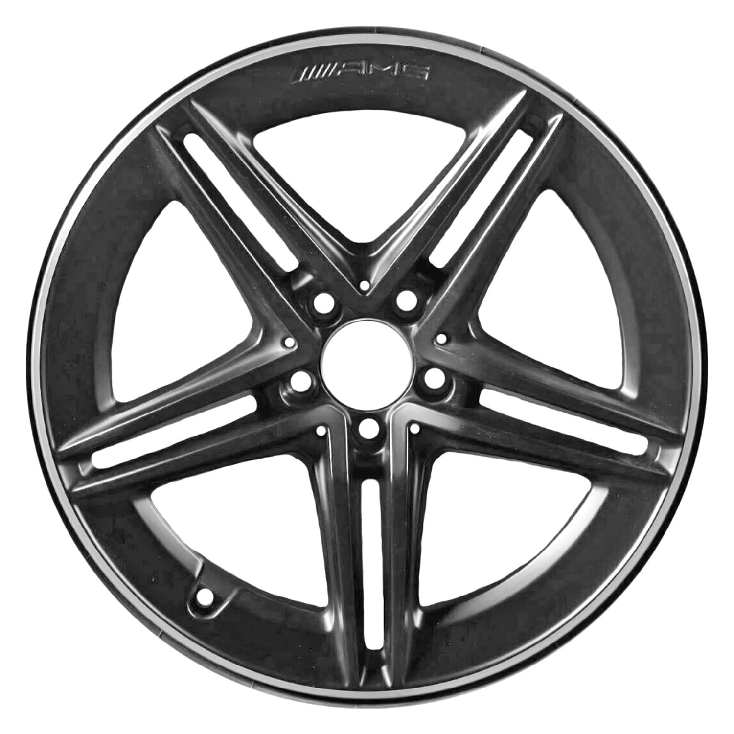 Replace® ALYMU075U45 - Double 5-Spoke Black Matte with Machined Flange ...