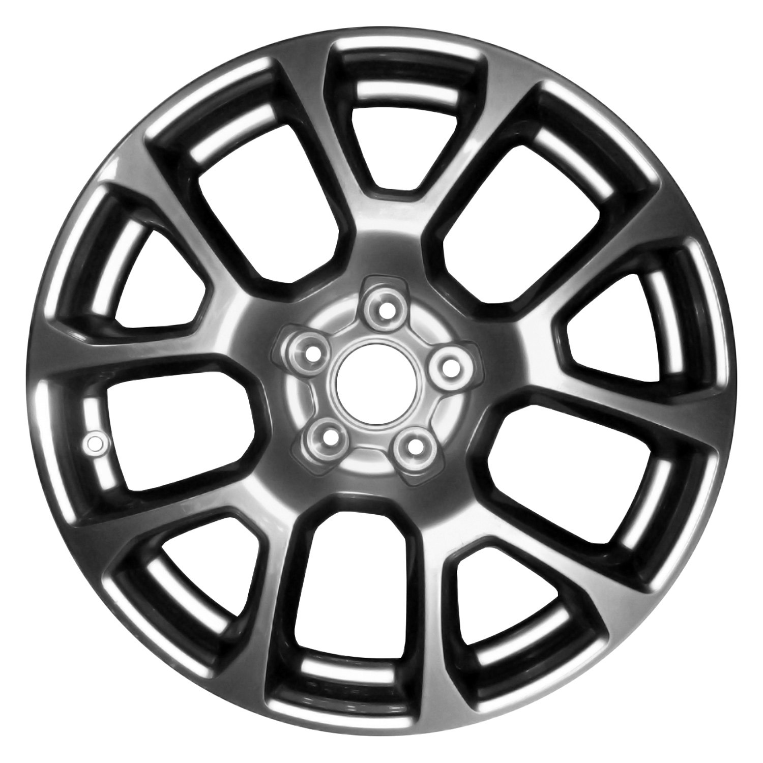 Replace® ALYJG060U20 - 5 Split-Spoke Medium Silver Metallic 18x7 Alloy ...
