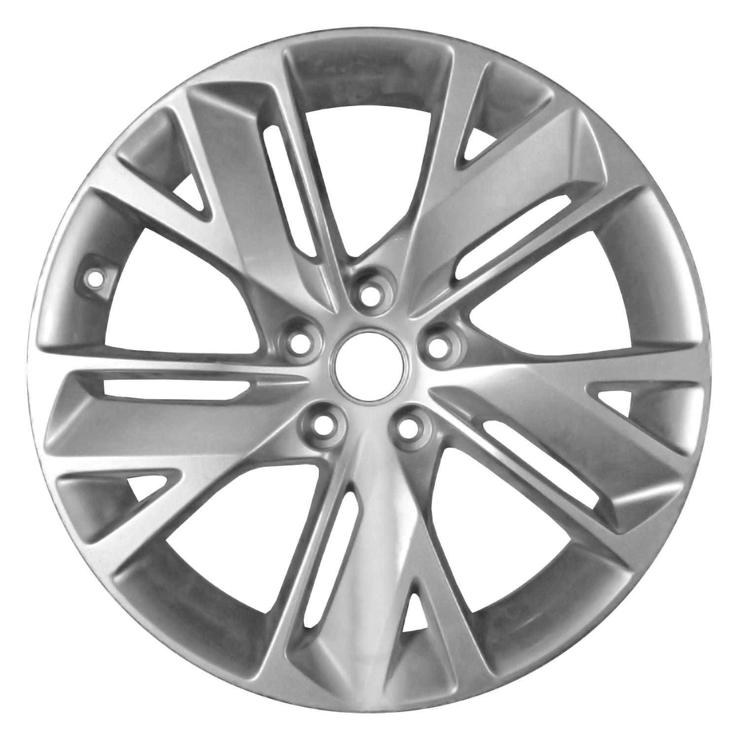 Replace® ALYIA038U20 - 5 Split-Spoke Sparkle Silver 18x8 Alloy Factory ...