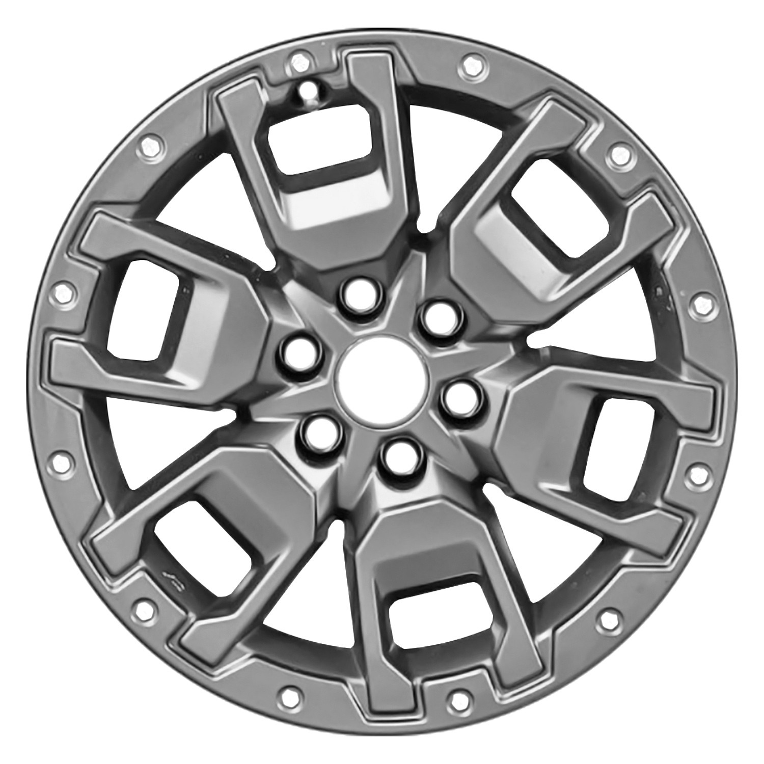 Replace® ALYNQ038U30 - 6 Split-Spoke Painted Dark Charcoal Satin 17x7.5 ...