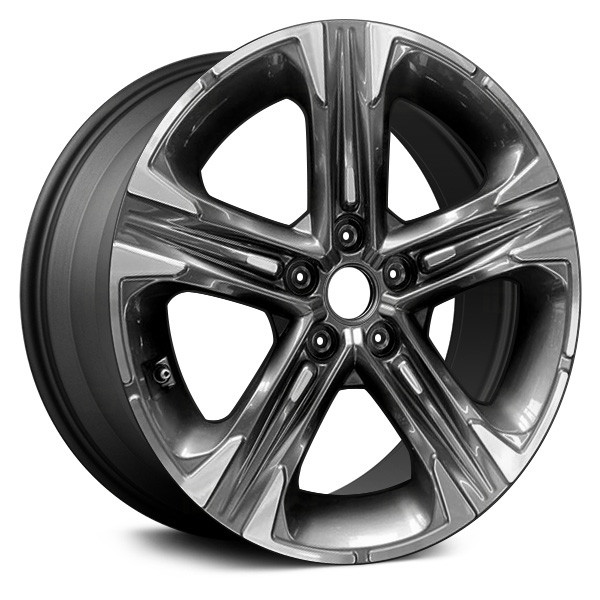 Replace® ALYKM021U30 - 5-Spoke Machined and Dark Charcoal 18x7.5 Alloy ...