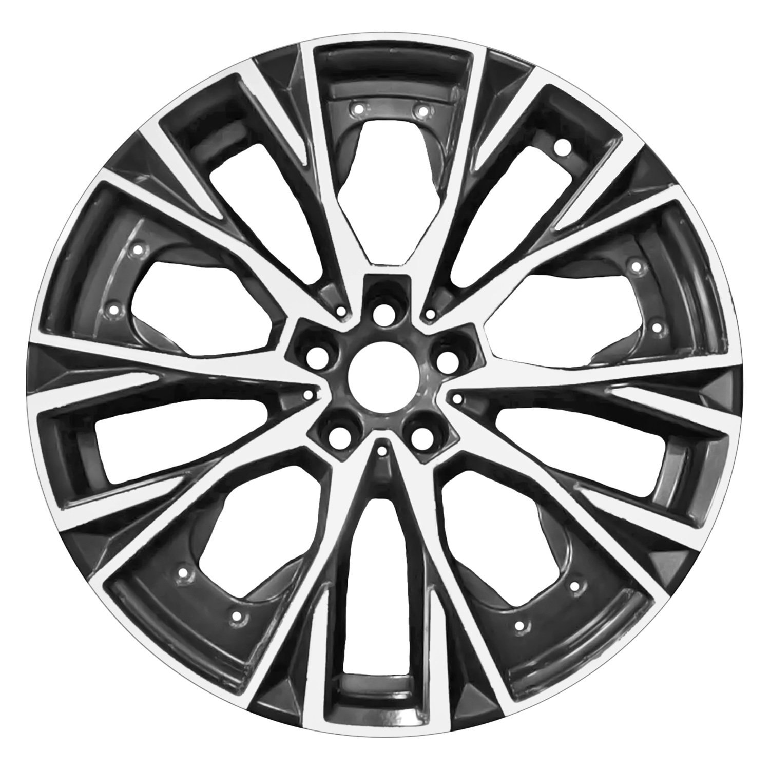 Replace® ALYBG039U45 - 10 I-Spoke Machined Black Metallic 20x9 Alloy ...