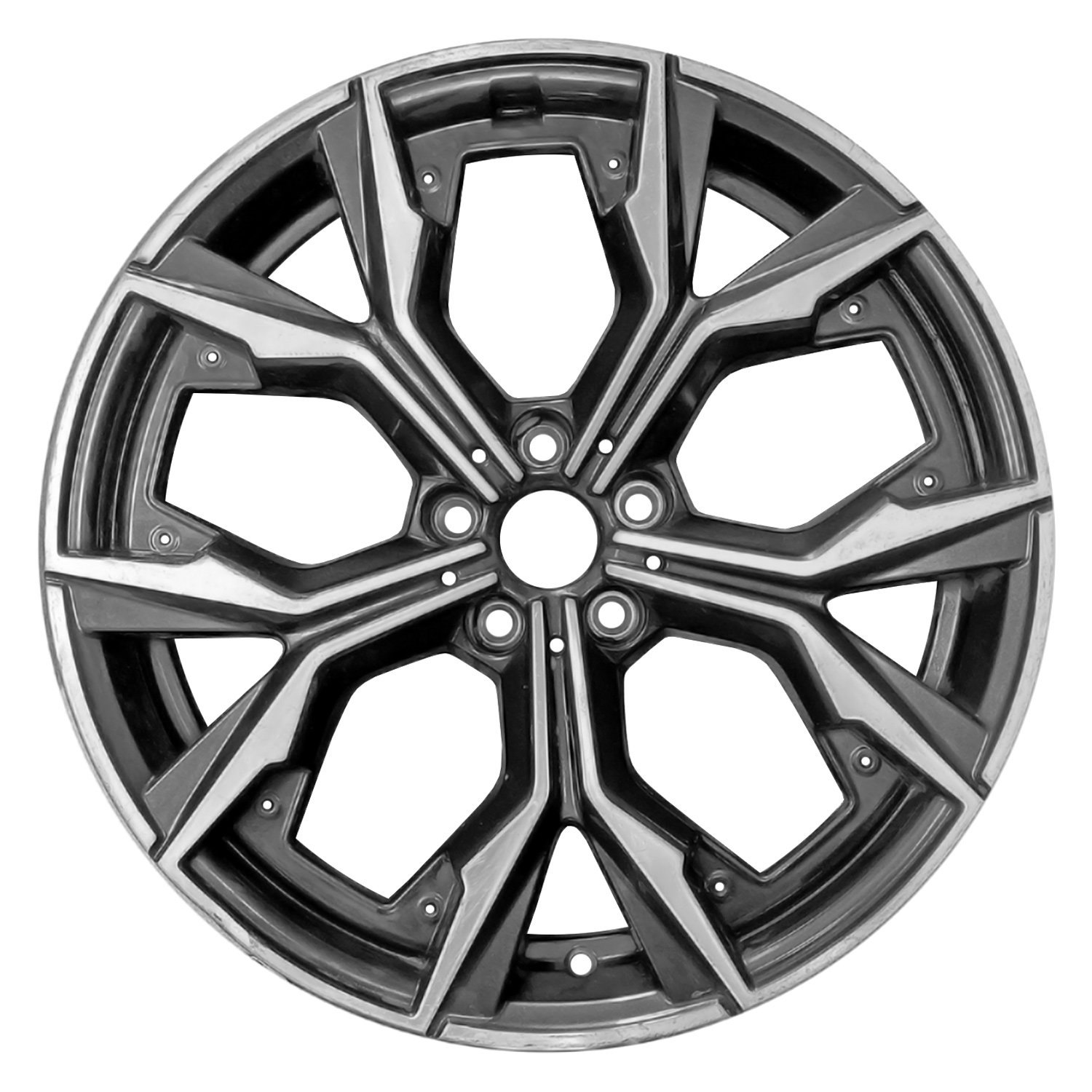 Replace® ALYCC093U45U1 - 5 Y-Spoke Machined Black Metallic 19x9 Alloy ...