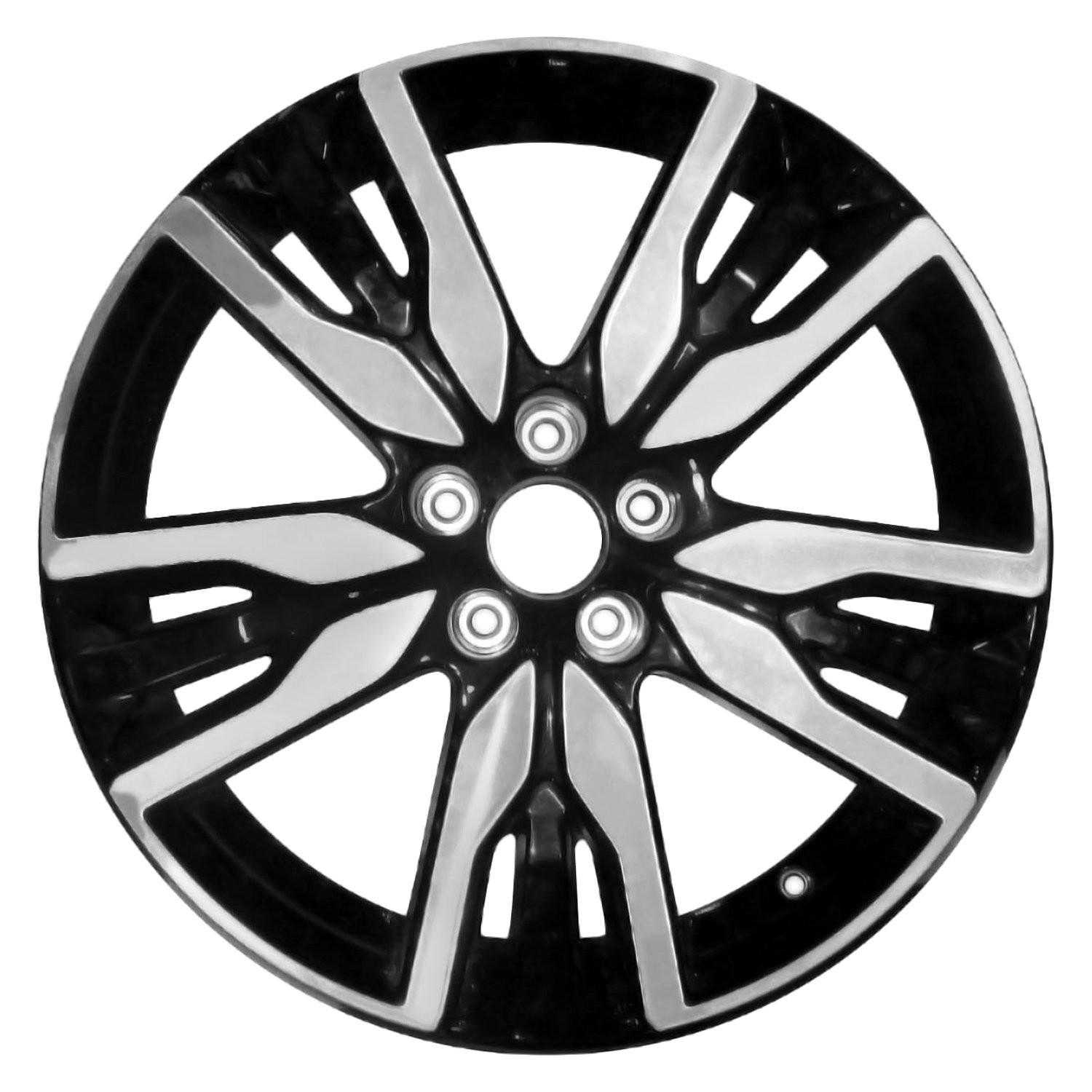 Replace® ALYHT079U45N - Triple 5-Spoke Machined Face with Black Spoke ...