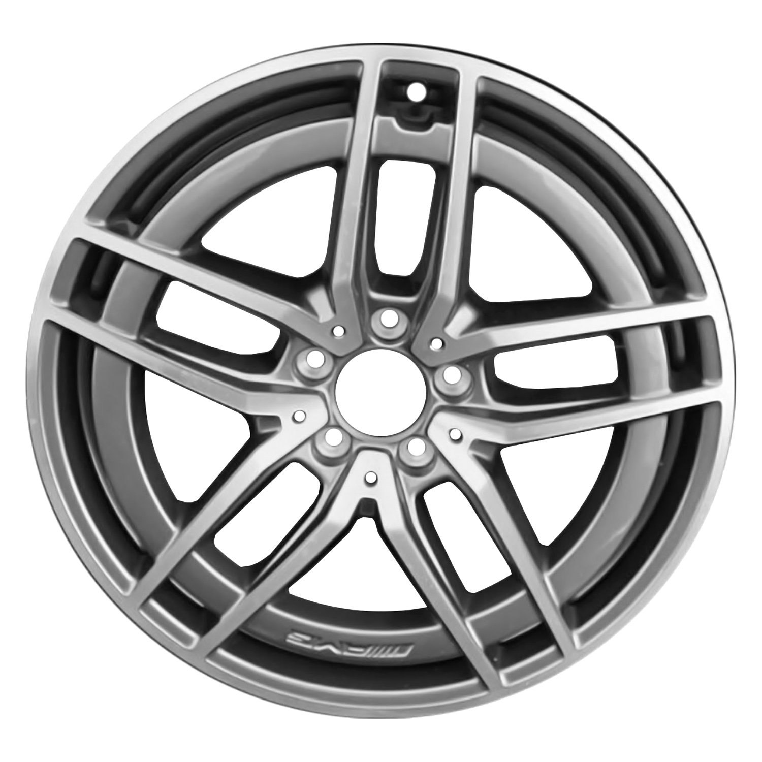 Replace® ALYMU088U35 - 5 Double-Spoke Machined Charcoal Silver 19x8 ...