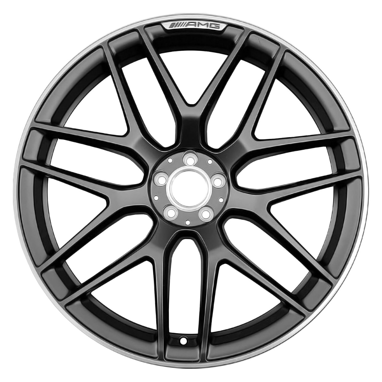 Replace® ALYMV019U90 - 7 Y-Spoke Painted Black with Polished Flange ...