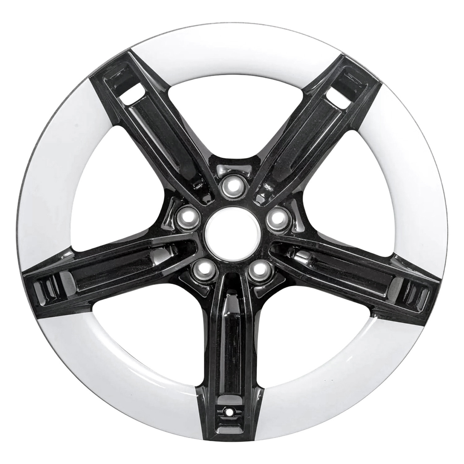 Replace® ALYPT070U45 - 5-Spoke Two Tone All Painted Black And Light ...