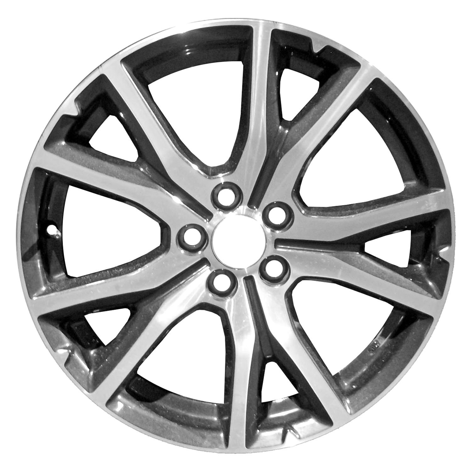 Replace® ALYSV096U45N - 5 V-Spoke Charcoal with Machined Face 17x7 ...