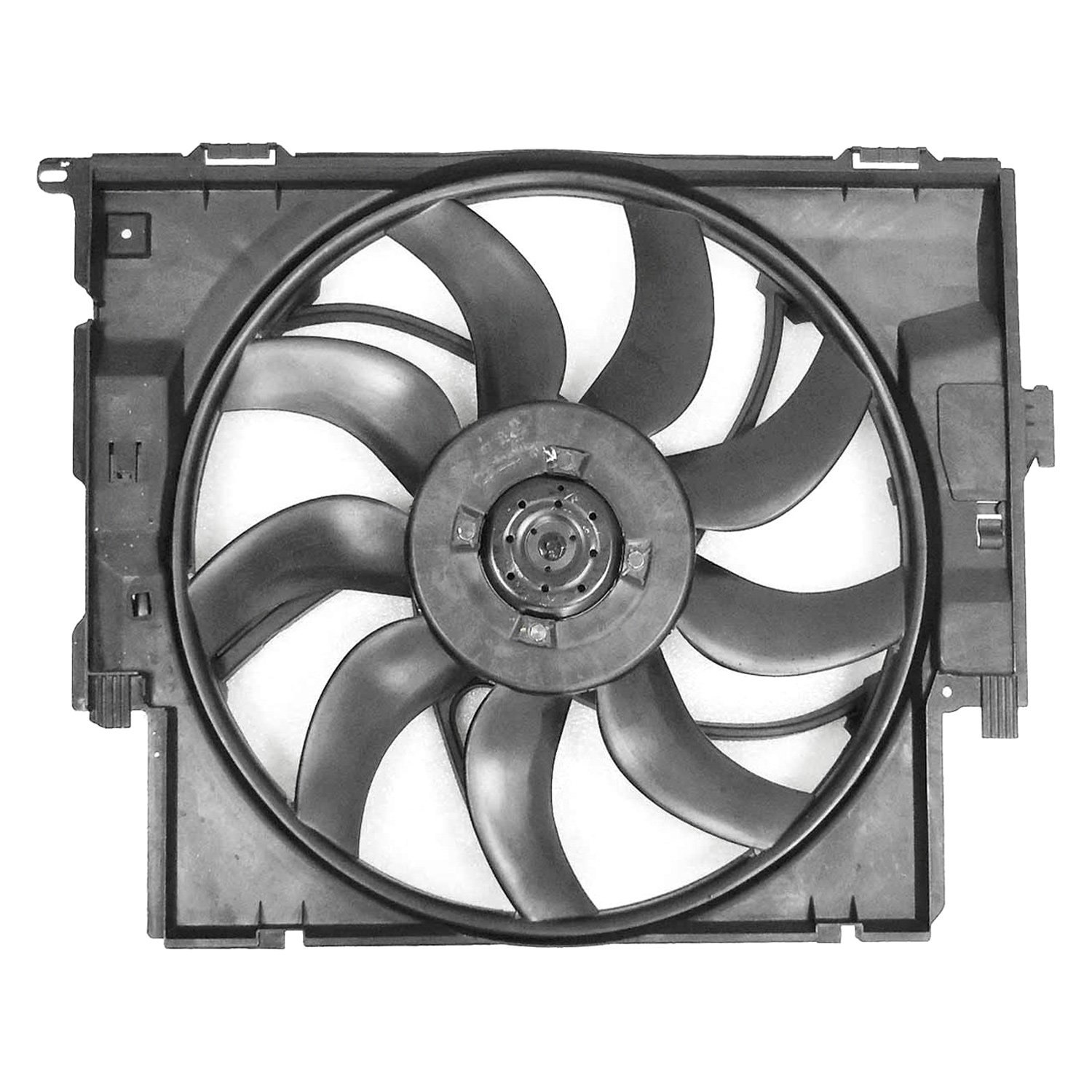Replace® BM3115125 - Radiator and Condenser Fan Assembly with One Big Fan