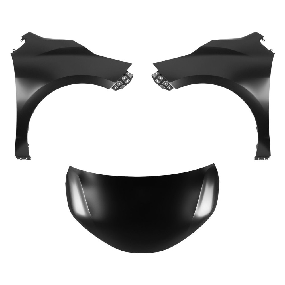 Replace® BNDL-206942 - 3-Piece (Hood Panel, Front Driver and Passenger ...