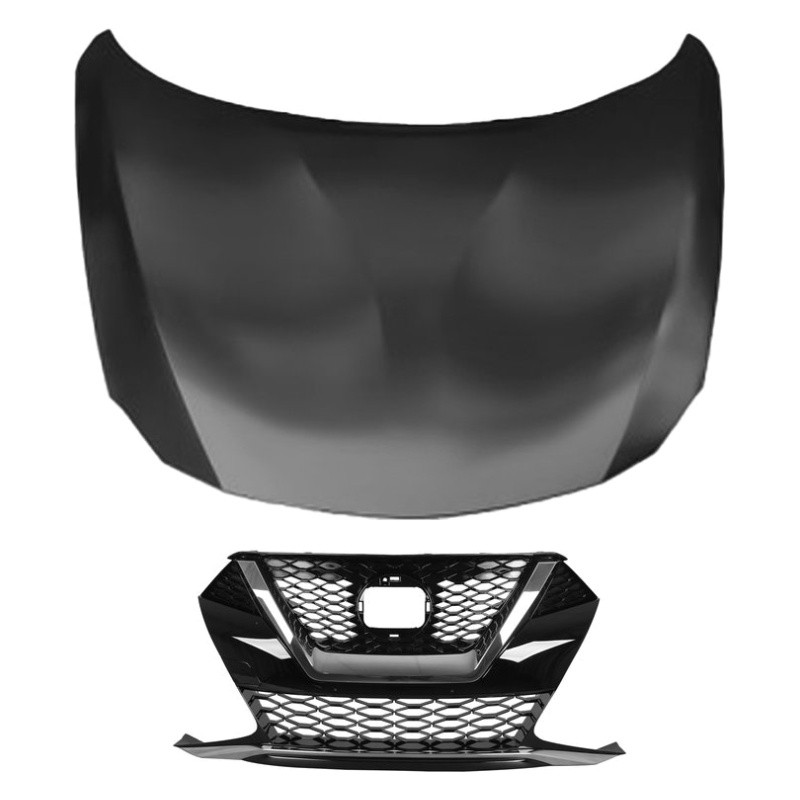 Replace® BNDL-210401 - 2-Piece (Hood Panel, Grille) (Standard Line)