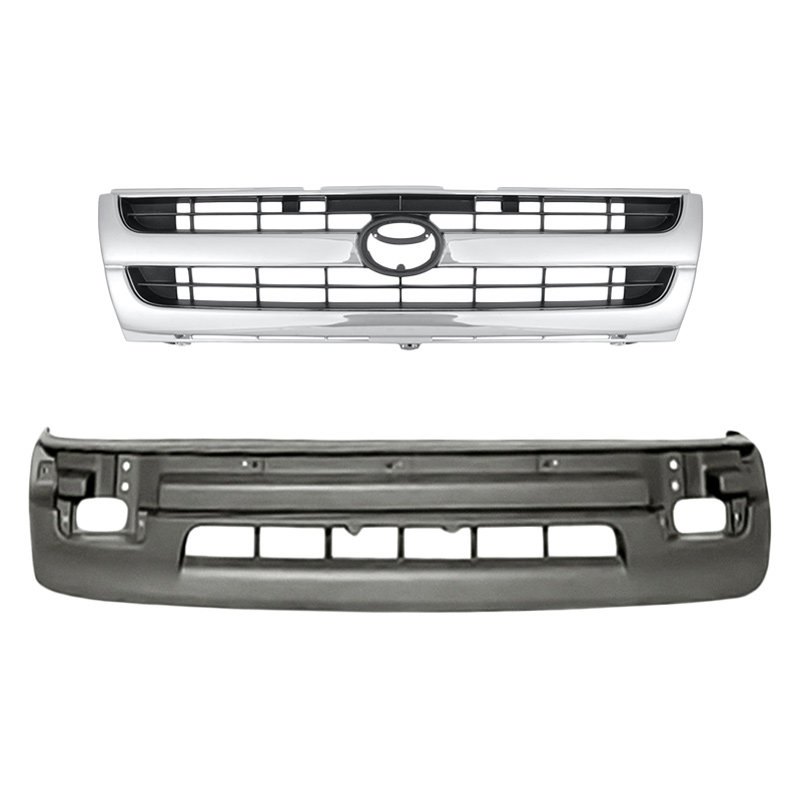 Replace® BNDL-227619 - 2-Piece (Front Bumper Cover, Grille) (Standard Line)