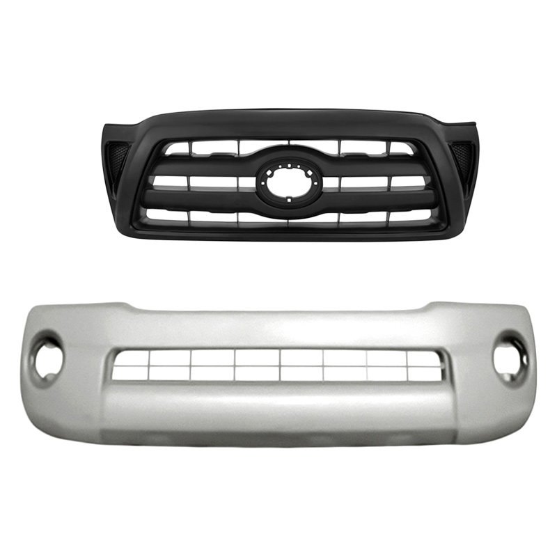 Replace® BNDL-227717 - 2-Piece (Front Bumper Cover, Grille) (Standard Line)