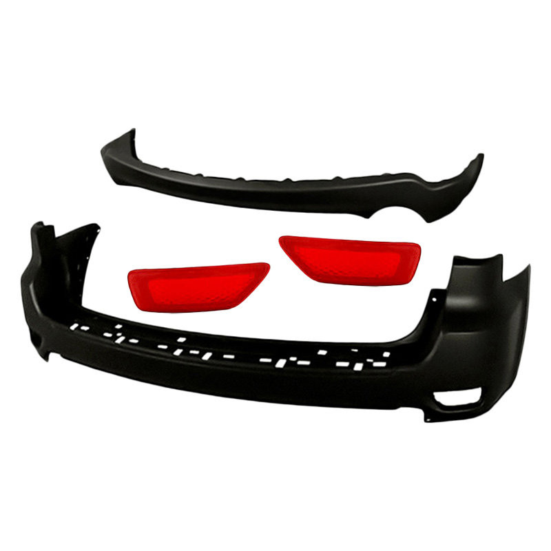 Replace® BNDL-227729 - 4-Piece (Rear Upper and Lower Bumper Cover, Rear ...