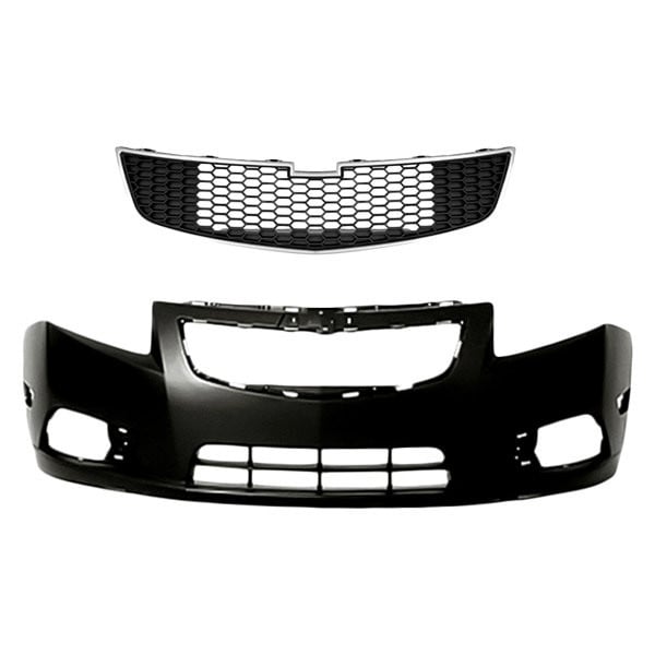 Replace® BNDL-227895 - 2-Piece (Front Bumper Cover, Center Grille ...