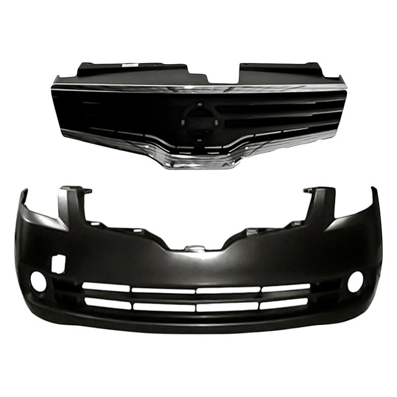 Replace® BNDL-227997 - 2-Piece (Front Bumper Cover, Grille) (Standard Line)