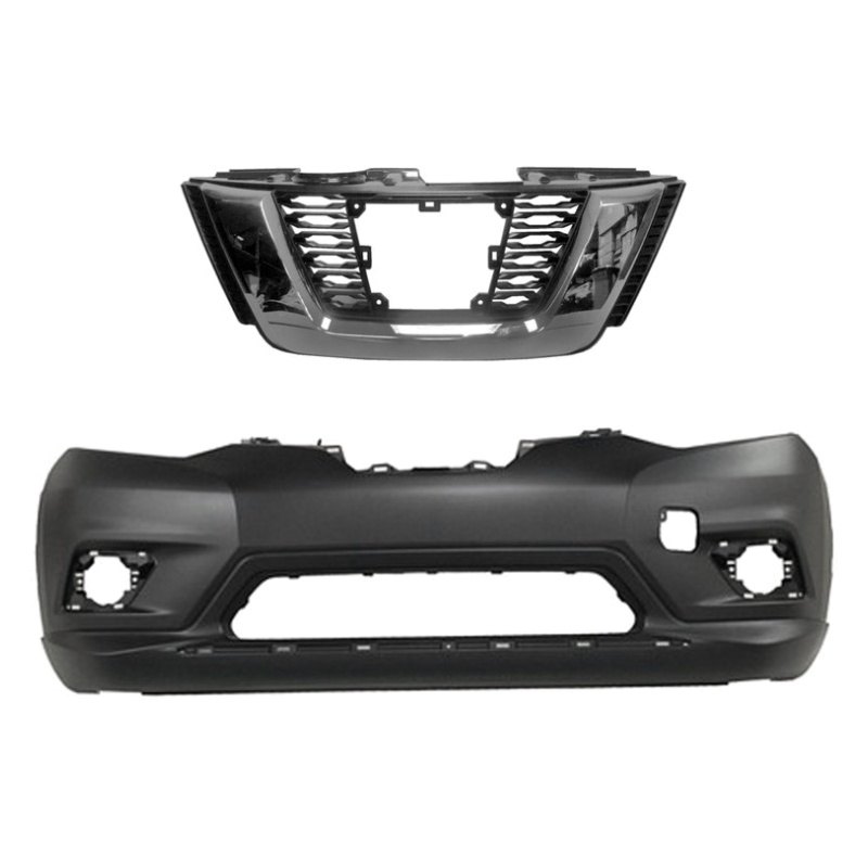 Replace® BNDL-230257 - 2-Piece (Front Bumper Cover, Grille) (Standard Line)