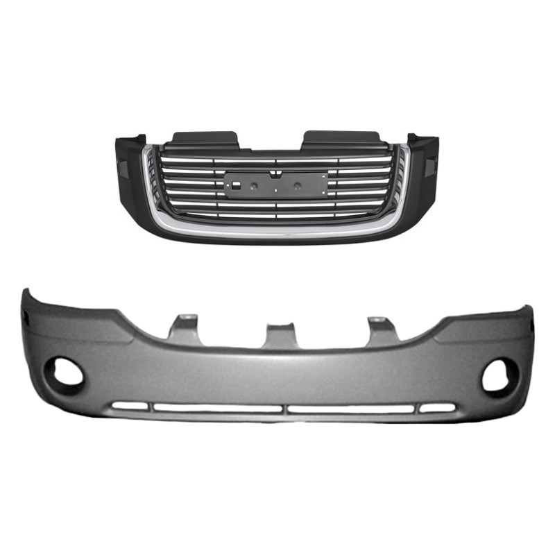 Replace® BNDL-230541 - 2-Piece (Front Bumper Cover, Grille) (Standard Line)