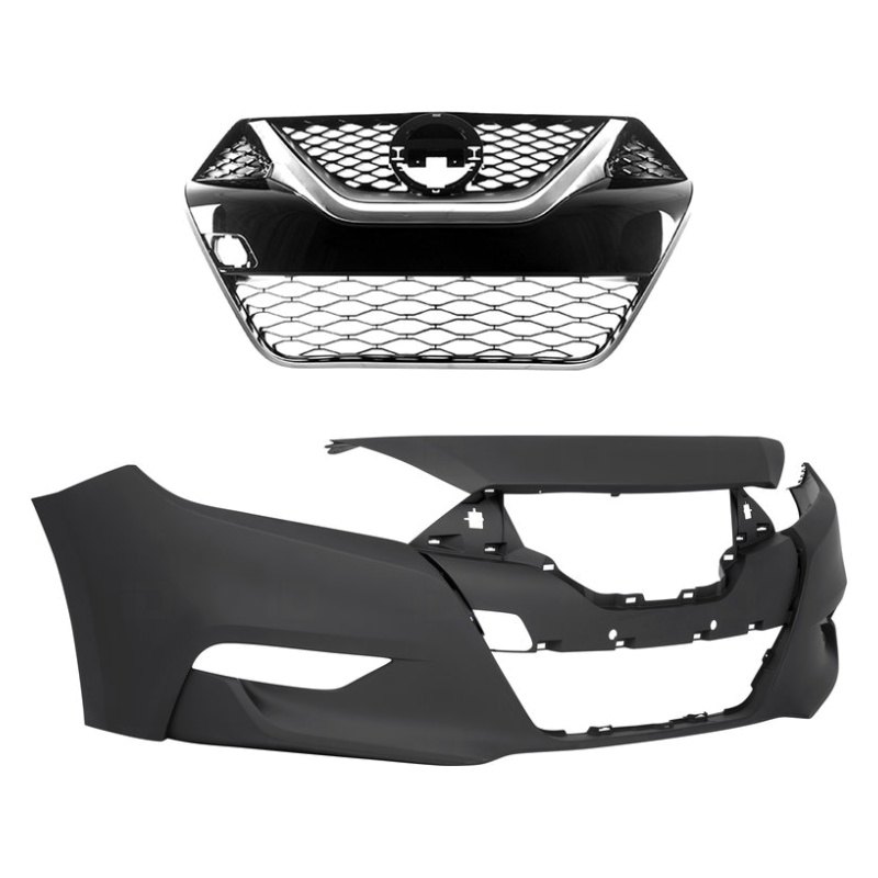 Replace® BNDL-230582 - 2-Piece (Front Bumper Cover, Grille) (Standard Line)