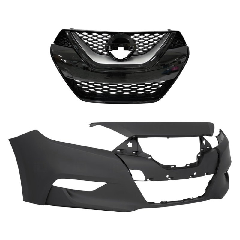 Replace® BNDL-230585 - 2-Piece (Front Bumper Cover, Grille) (Standard Line)