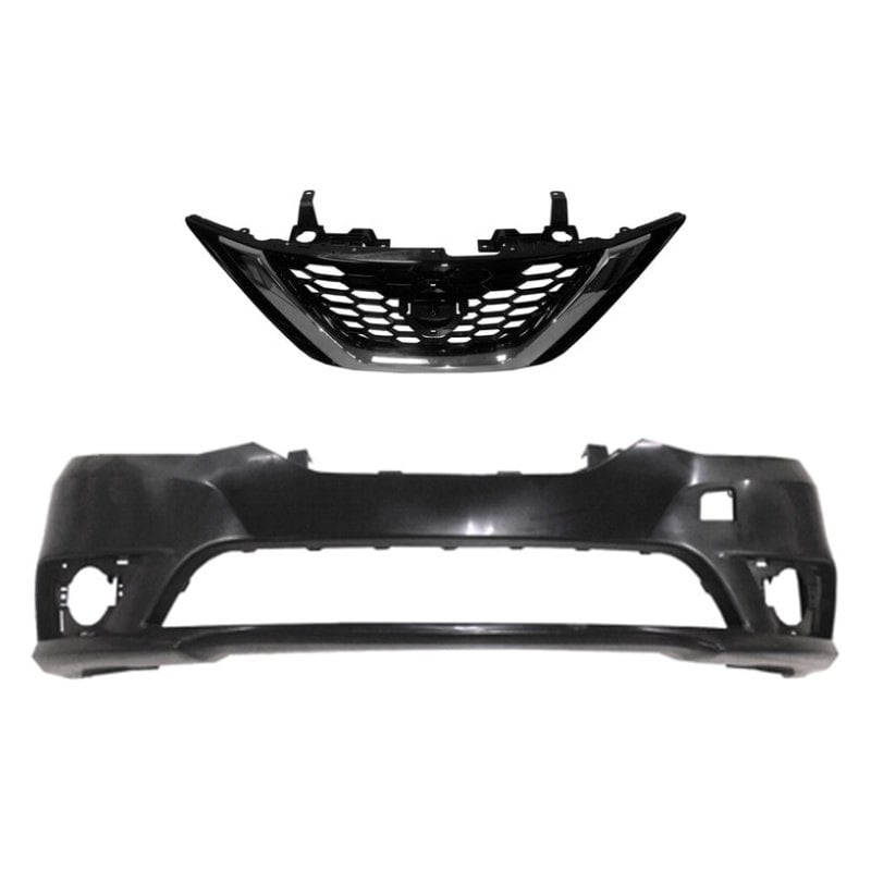 Replace® BNDL-230595 - 2-Piece (Front Bumper Cover, Grille) (Standard Line)