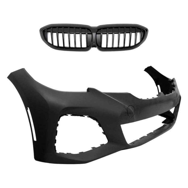 Replace® BNDL-230689 - 2-Piece (Front Bumper Cover, Grille) (Standard Line)