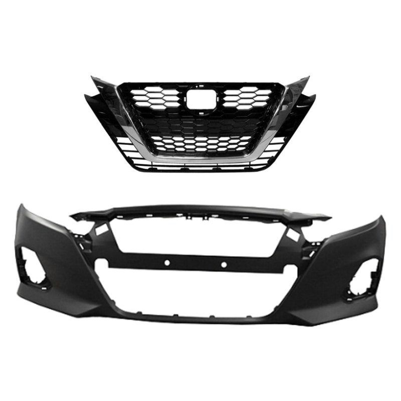 Replace® BNDL-230702 - 2-Piece (Front Bumper Cover, Grille) (Standard Line)