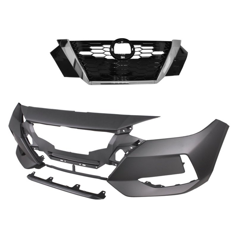Replace® BNDL-230720 - 2-Piece (Front Bumper Cover, Grille) (Standard Line)