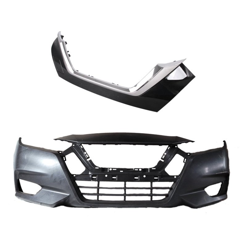Replace® BNDL-230738 - 2-Piece (Front Bumper Cover, Grille) (Standard Line)