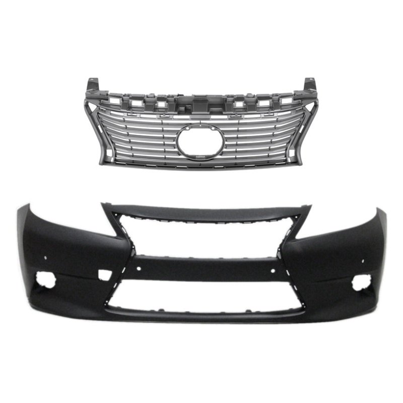 Replace® BNDL-230775 - 2-Piece (Front Bumper Cover, Grille) (Standard Line)
