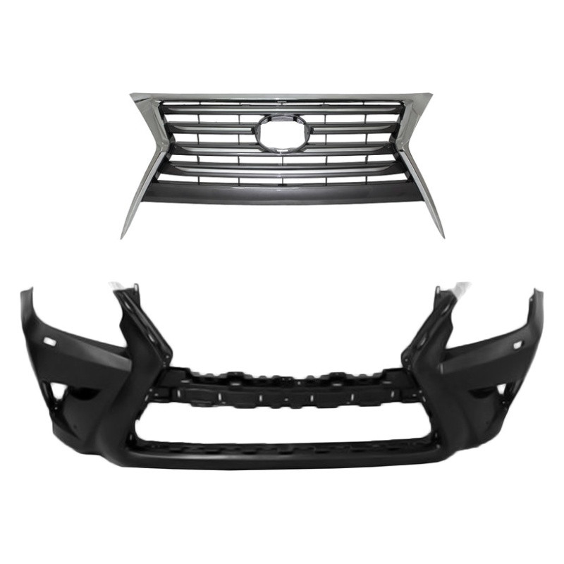 Replace® BNDL-231073 - 2-Piece (Front Bumper Cover, Grille) (Standard Line)