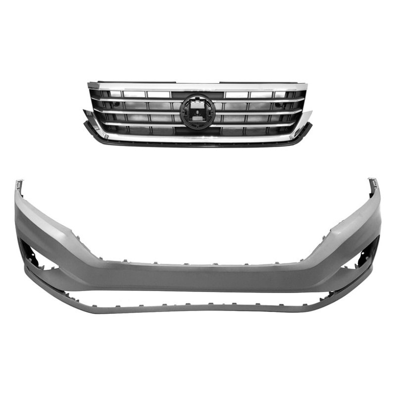 Replace® BNDL-231388 - 2-Piece (Front Bumper Cover, Grille) (Standard Line)