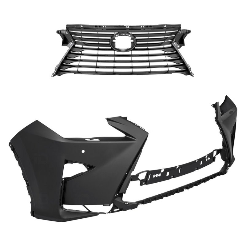 Replace® BNDL-231398 - 2-Piece (Front Bumper Cover, Grille) (Standard Line)