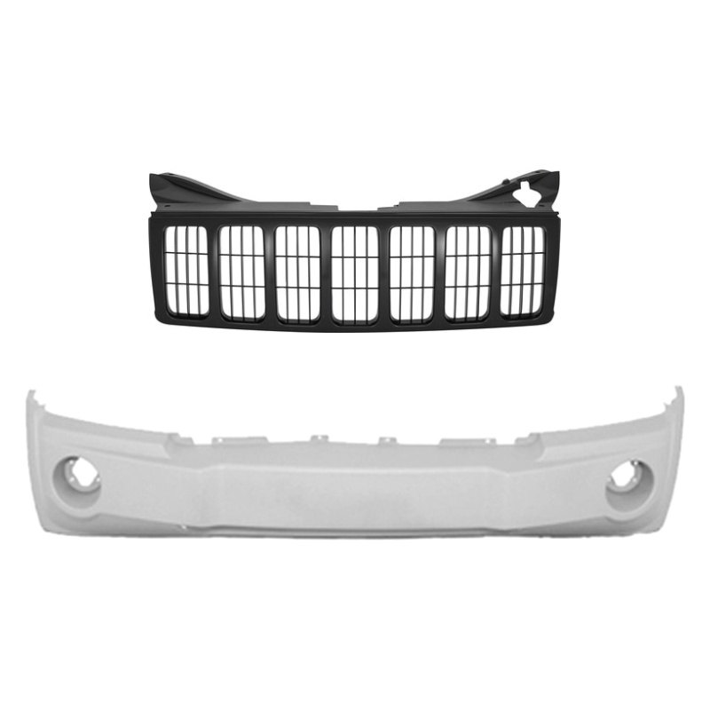 Replace® BNDL-231433 - 2-Piece (Front Bumper Cover, Grille) (Standard Line)