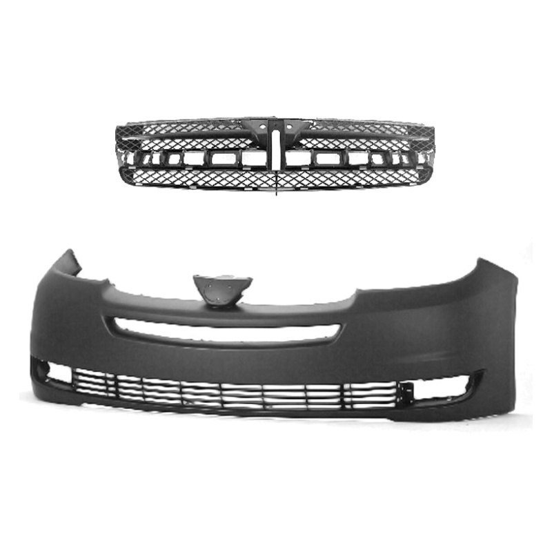 Replace® BNDL-231519 - 2-Piece (Front Bumper Cover, Grille) (Standard Line)