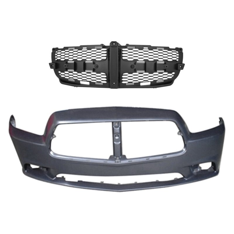 Replace® BNDL-231735 - 2-Piece (Front Bumper Cover, Grille) (Standard Line)