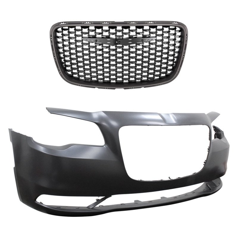 Replace® BNDL-232067 - 2-Piece (Front Bumper Cover, Grille) (Standard Line)