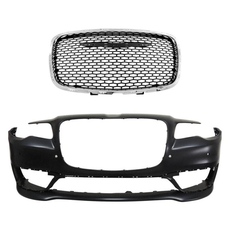 Replace® BNDL-232096 - 2-Piece (Front Bumper Cover, Grille) (Standard Line)
