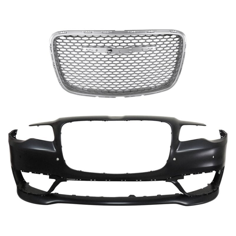 Replace® BNDL-232097 - 2-Piece (Front Bumper Cover, Grille) (Standard Line)