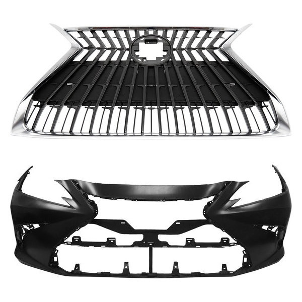 Replace® BNDL-232109 - 2-Piece (Front Bumper Cover, Grille) (Standard Line)