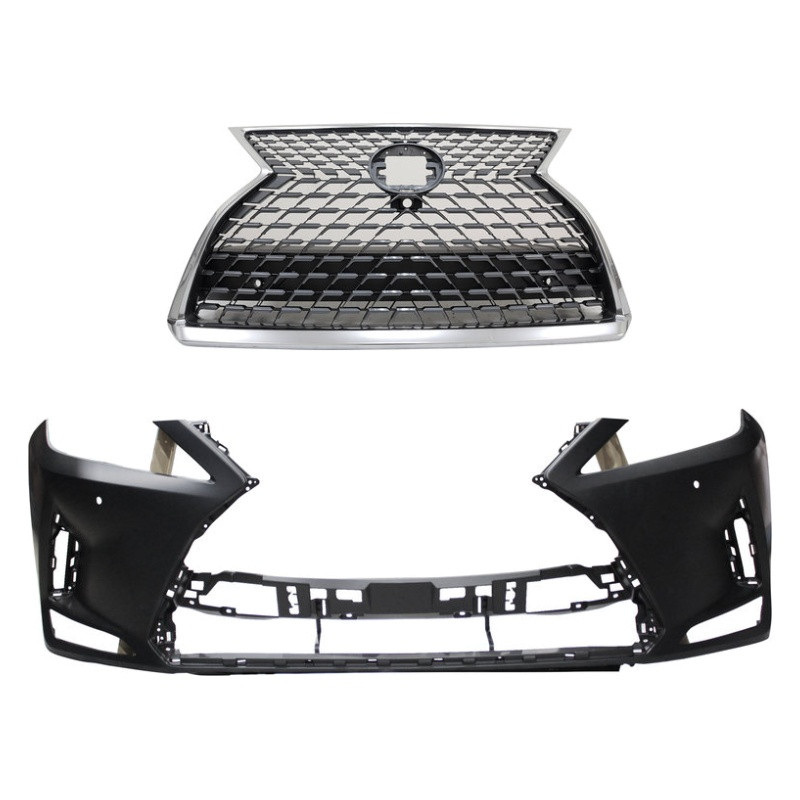 Replace® BNDL-232177 - 2-Piece (Front Bumper Cover, Grille) (Standard Line)