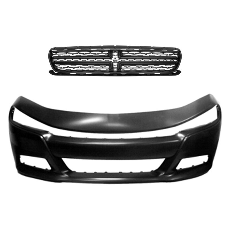 Replace® BNDL-232234 - 2-Piece (Front Bumper Cover, Grille) (Standard Line)