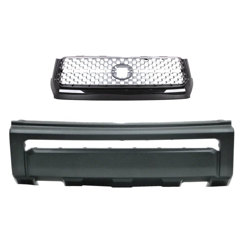 Replace® BNDL-232337 - 2-Piece (Front Bumper Cover, Grille) (Standard Line)