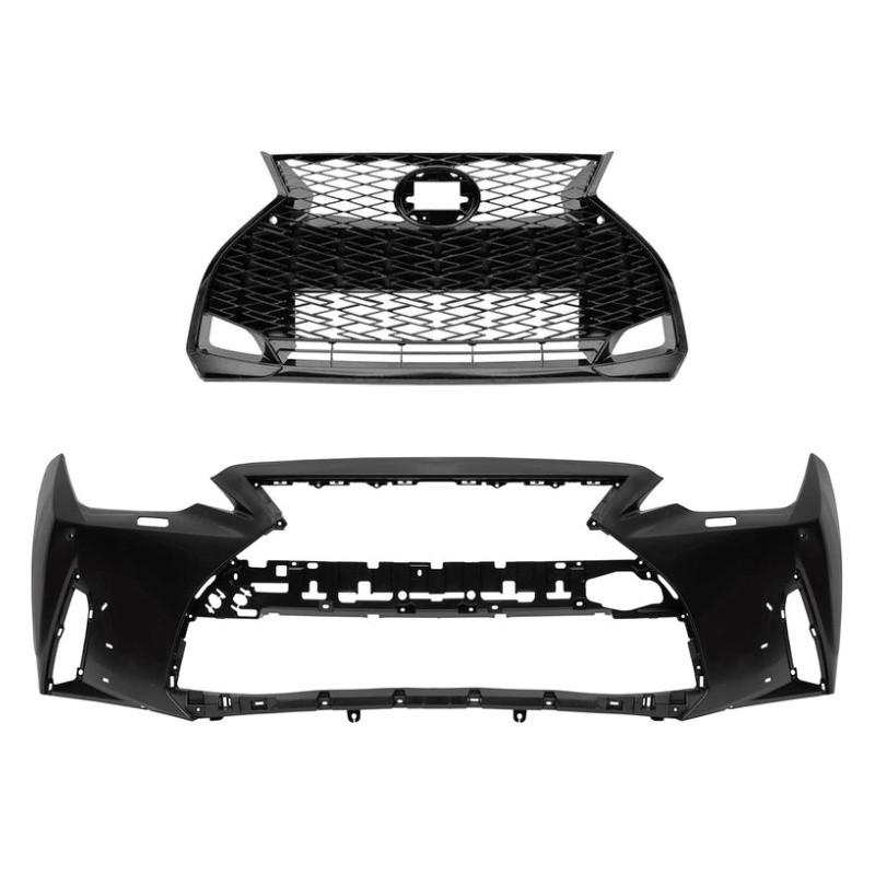 Replace® BNDL-232408 - 2-Piece (Front Bumper Cover, Grille) (Standard Line)