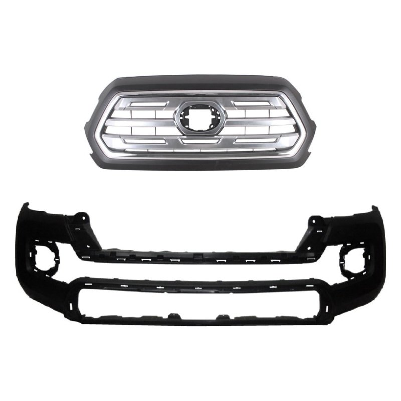 Replace® BNDL-232416 - 2-Piece (Front Bumper Cover, Grille) (Standard Line)
